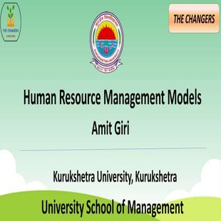 Hrm models ppt | PPTX