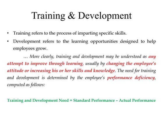 Training & development Questionnaire | PDF