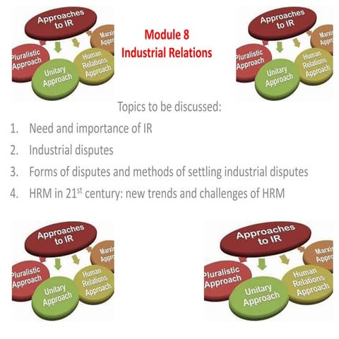 HRM Module 8 Industrial Relations.MBApptx | PPTX