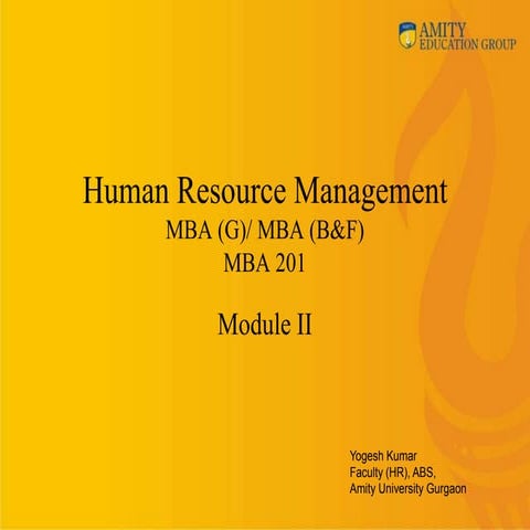 Hrm module ii | PPT