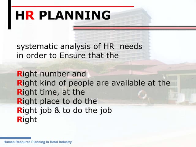 Introduction to Human Resource Management in Hospitality Industry | PPTX