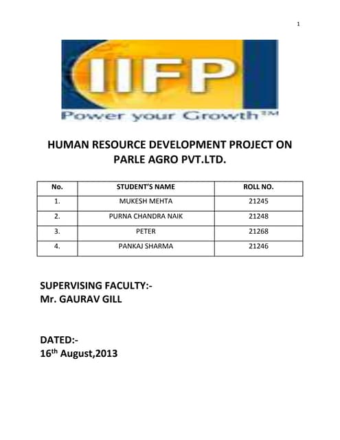 ORGANIZATIONAL CLIMATE OF PARLE | PPT | Business | Business and Finance