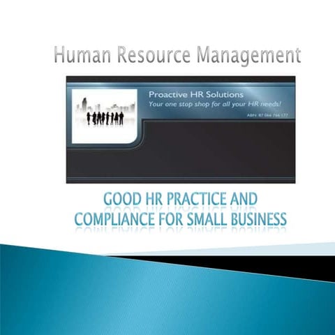 Best Practice Human Resource Management | PPT