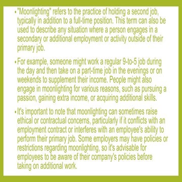 Dual Employment and Moonlighting The Impact on Productivity, Quality, and Compliance | PPTX