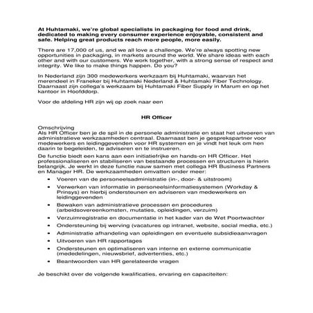 HR Medewerker | PDF
