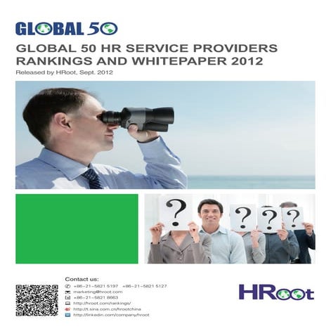 HRoot global 50 hr service providers rankings and whitepaper 2012 | PDF