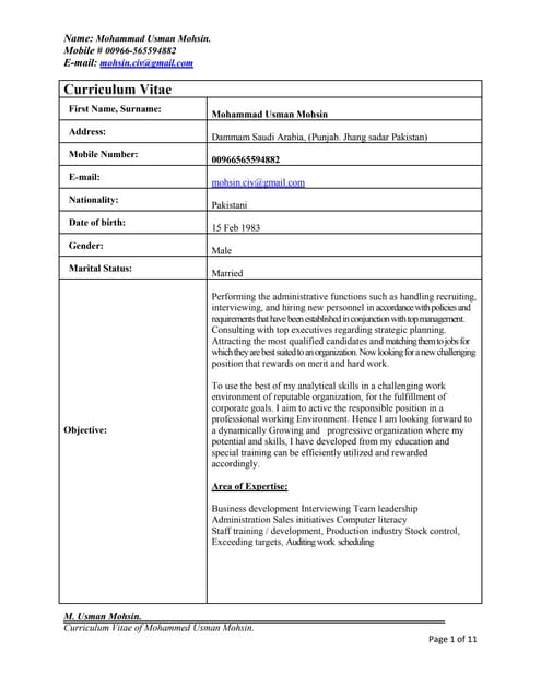 Curriculum Vitae (English) RJ Ouwehand | PDF