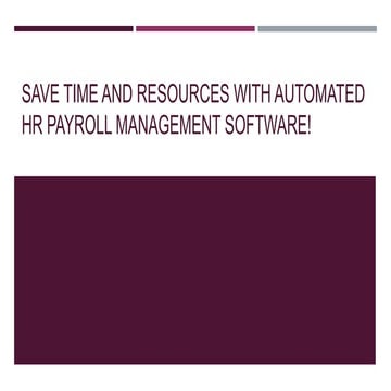 Streamline Operations with Automated HR Payroll Management Software! | PPTX | Human Resources ...