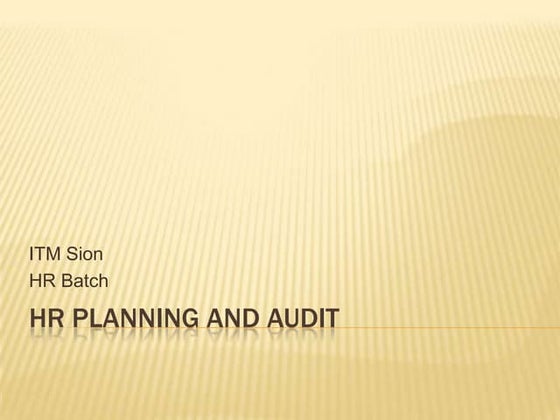 HR Audit. | PPT | Human Resources | Business