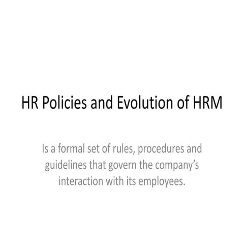 HR policies | PPTX