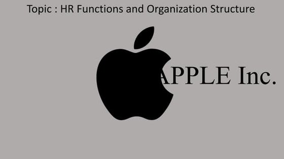 Organizational Structure Analysis Apple Inc. | PPT