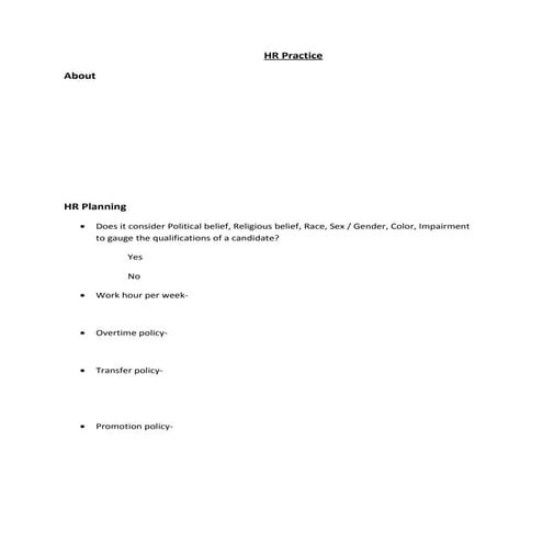Hr practice 03 | PDF