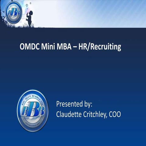 OMDC Mini MBA - HR/Recruiting | PPTX