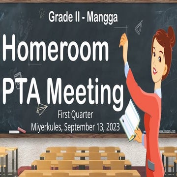 Homeroom PTA.pptx quarterly classroom meeting | PPT