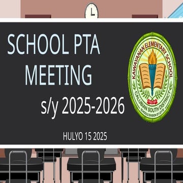Comprehensive School PTA Meeting and Orientation for SY 2025-2026 | PPTX