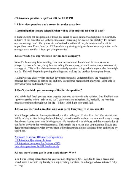 7 top interview questions and answers by Richard McMunn | PPTX