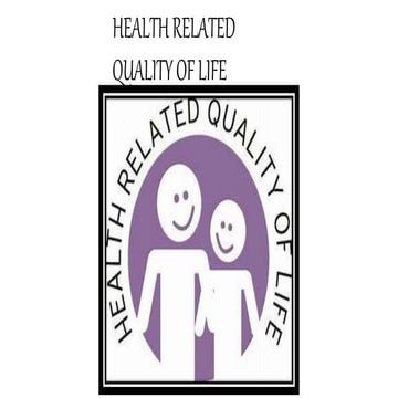 Health Related Quality of Life (HRQOL) Notes | PPTX