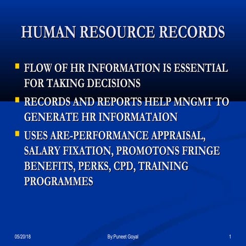 Human resource records | PPT