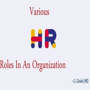 Hr roles | PPTX