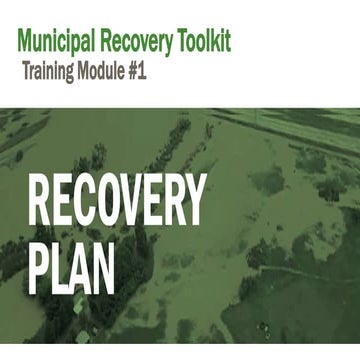 High River Recovery Toolkit Module 1 - Recovery Plan | PPT