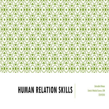 Human Relation Skills | Pdf