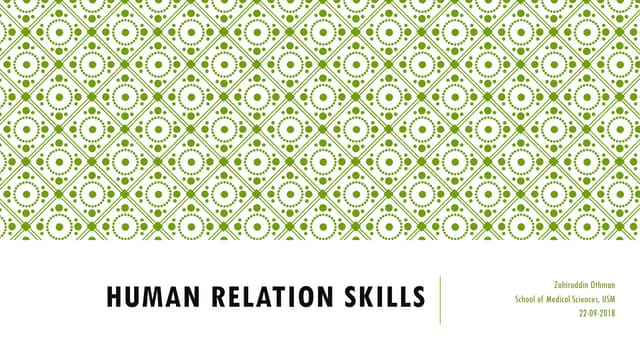 Human Relation Skills | Pdf