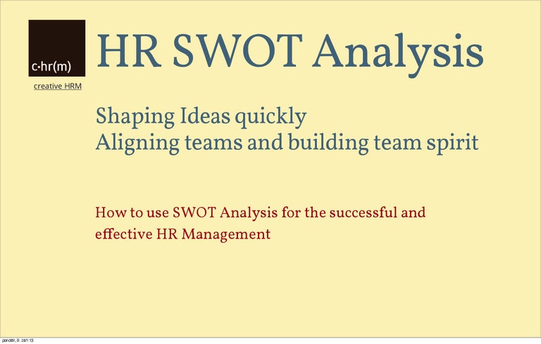 HR SWOT Analysis Introduce Effective HR Management hr-swot-analysis-introduce-effective-hr-management