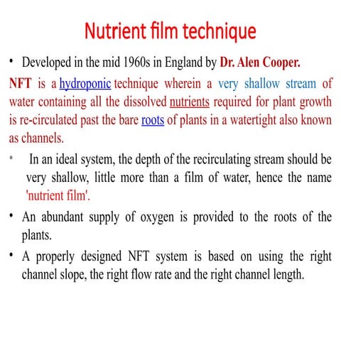Developed in the mid 1960s in England by Dr. Alen Cooper. | PPT