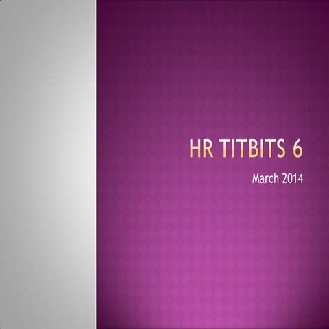 HR Titbits 6 | PPT