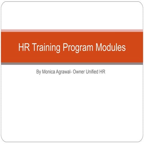 Hr training module | PPT