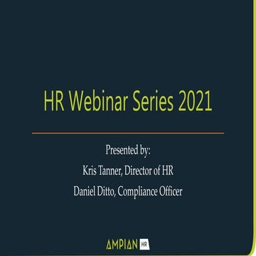 HR Webinar Series June 2021 | PPT