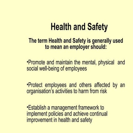 health and safty | PPT
