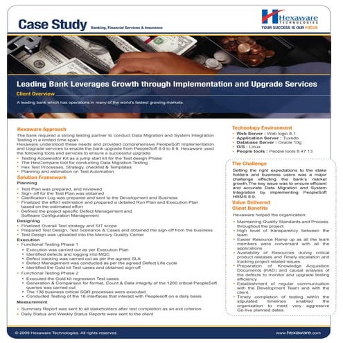 Case Study - Hexaware Technologies. | PDF