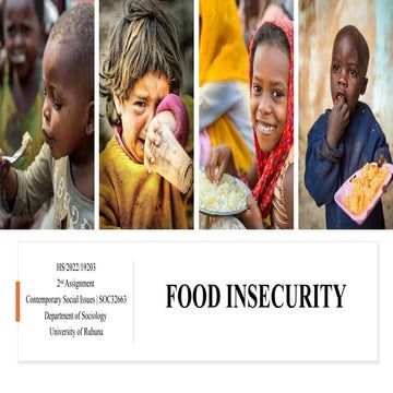 Food Insecurity as a Contemporary Social Issue | PPTX