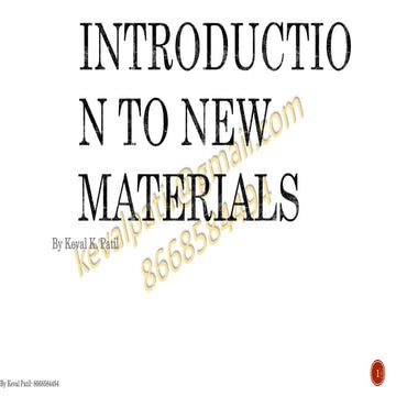 Introduction to new materials | PPTX