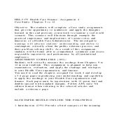 HSA-5175 Health Care Finance Assignment 4Case Study Chapters | PDF