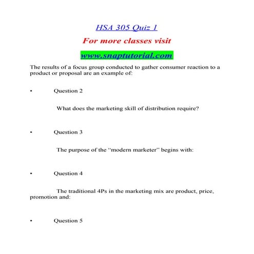 Hsa 305 Massive Success / snaptutorial.com