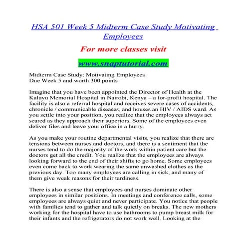 Hsa 501 Massive Success / snaptutorial.com | Healthcare Industry | Industries