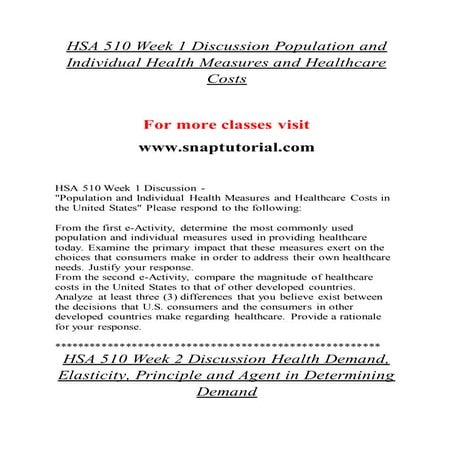 HSA 510 Education Organization - snaptutorial.com