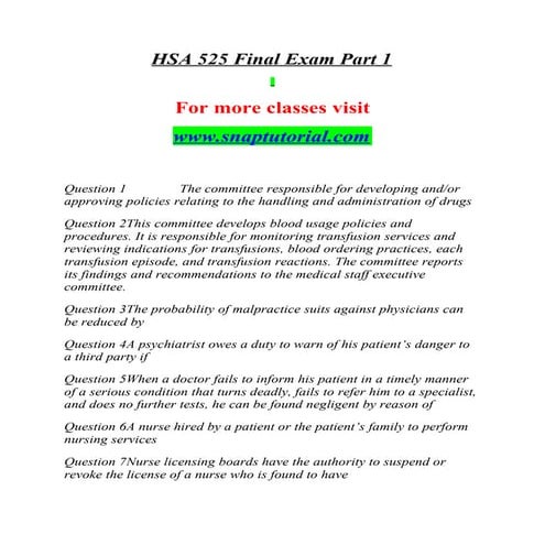 HSA 525 Enhance teaching - snaptutorial.com