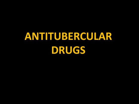 Tuberculosis- management and treatment | PPTX | Lung and Respiratory ...