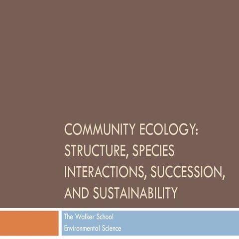 Community Ecology | PDF