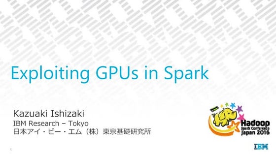 Leveraging Gpu Accelerated Analytics On Top Of Apache Spark With Todd 1682
