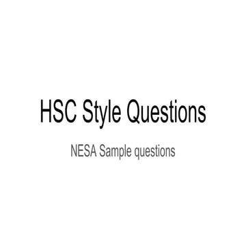 HSC style Physics questions | PPTX | Educational Assessment | Education