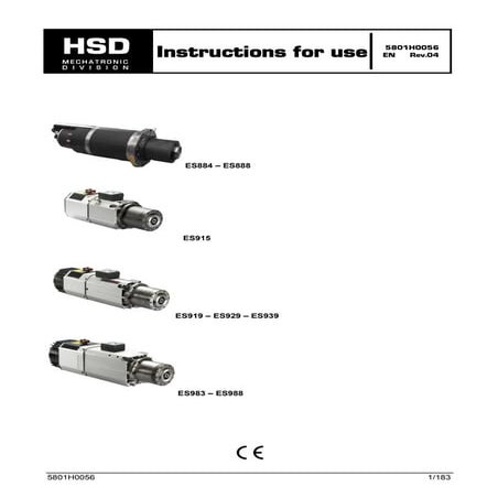 Hsd spindle-manual es929-es919-es915-english | PDF