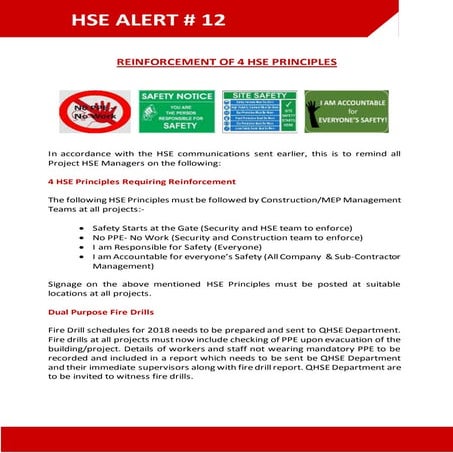 Hse alert 12 2017 four hse priciples | PDF