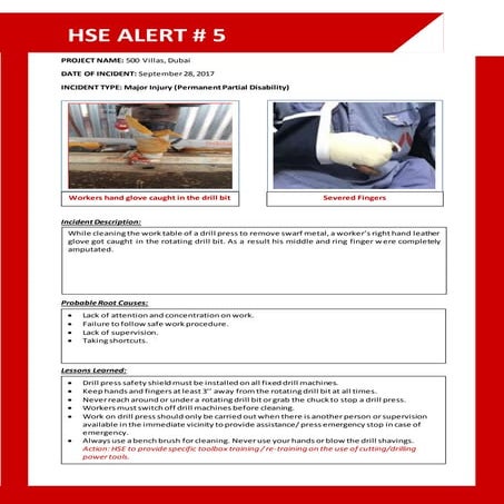 Hse alert 5 2017 finger amptation incident | DOCX