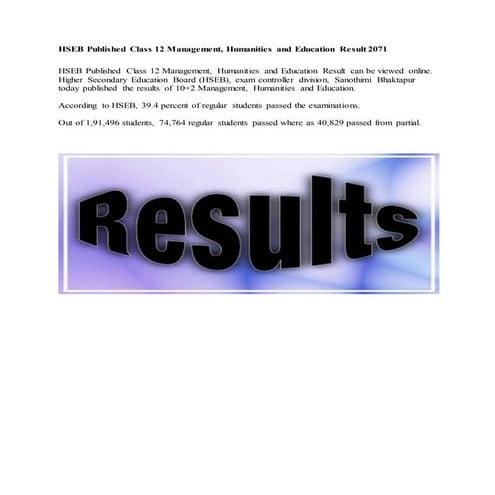 Hseb result | PDF