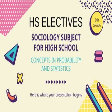 HS Electives_ Sociology Subject for High School - 9th Grade_ Concepts in Probability and ...
