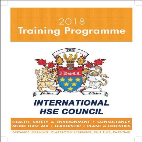 Hse training programme broch 2018 | PDF
